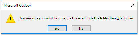 How to change a subfolder to folder in Outlook?