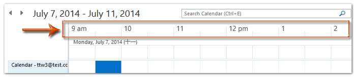 How to change time increments of calendars in Outlook?