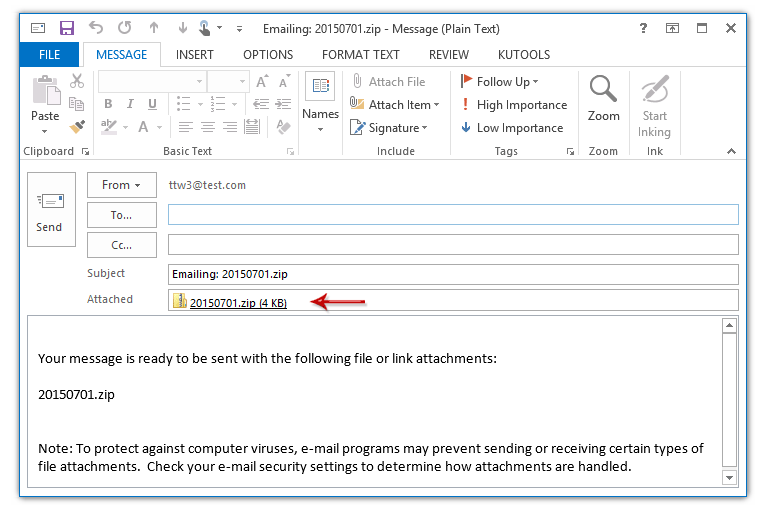 How to (auto) compress attachments in messages in Outlook?