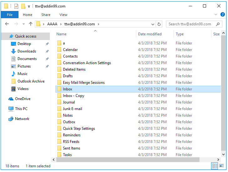 How to copy Outlook folder structure to desktop (windows explorer)?