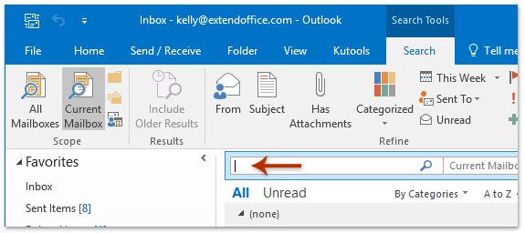 How to count the number of emails by sender in Outlook?