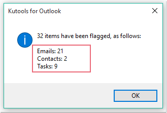 How to count the number of flagged messages in Outlook?