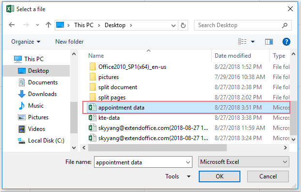 How to create appointment from Excel data? How to create appointment from Excel data?