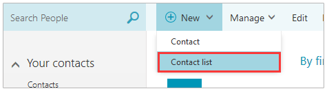 How to create a contact group in Outlook.com?