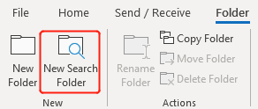 How to create a folder to organize emails by date range in Outlook?