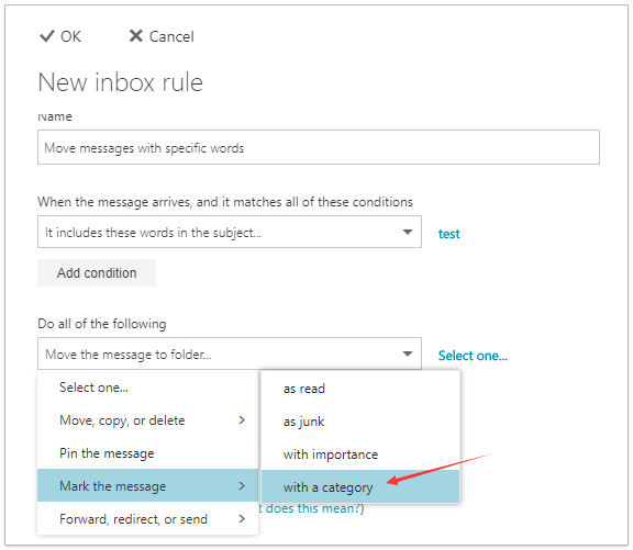 How to create a rule in Outlook.com?