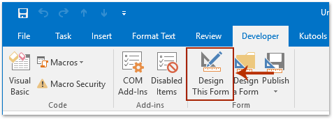 How to add a drop down list with custom filed in Outlook task window?