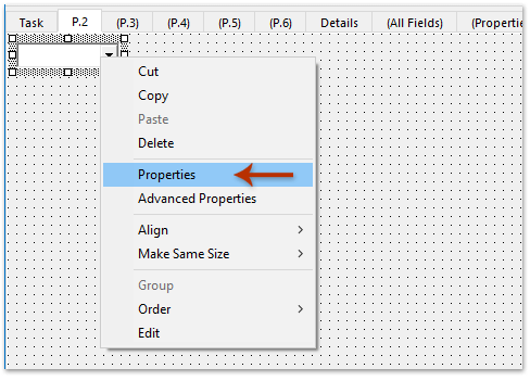 How to add a drop down list with custom filed in Outlook task window?