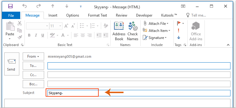 How To Auto Add Default Text To The Subject Line In Outlook