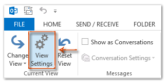 How to add or remove flag status column in Outlook?