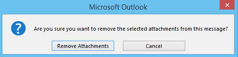 How to remove all attachments from email in Outlook?