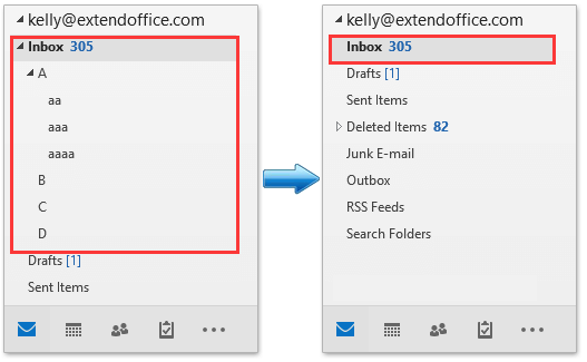 How to batch delete all empty folders in Outlook?