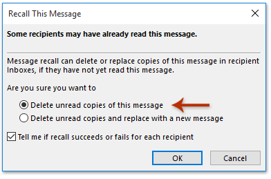 How to delete/recall a sent email before recipients reading in Outlook?