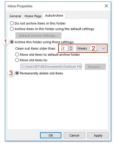 How to delete sent items automatically in Outlook?