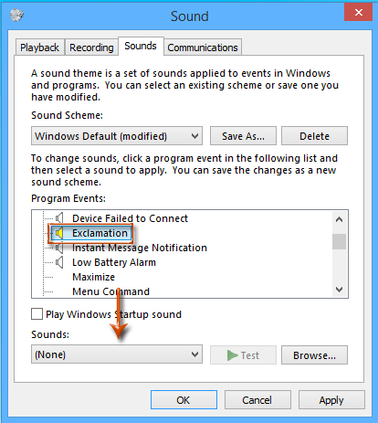 How to disable permanently delete sound in Outlook?