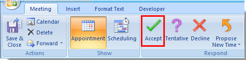 How to accept declined meeting (meeting you declined) in Outlook?