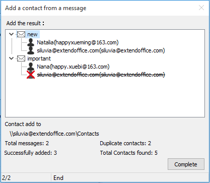How to quickly add new contacts from email to Outlook address book?