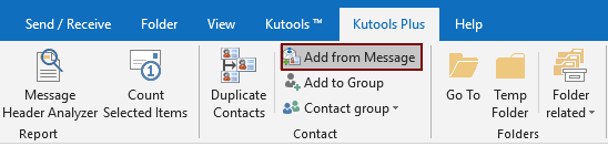 How to quickly add new contacts from email to Outlook address book?