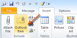 How to add / attach a note to email in Outlook?