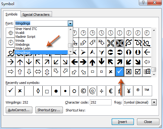 How To Get The Tick Symbol In Excel 2007 In A Spreadsheet Techyv