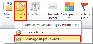 How to display new mail desktop alert for subfolders in Outlook?