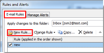 How to display new mail desktop alert for subfolders in Outlook?