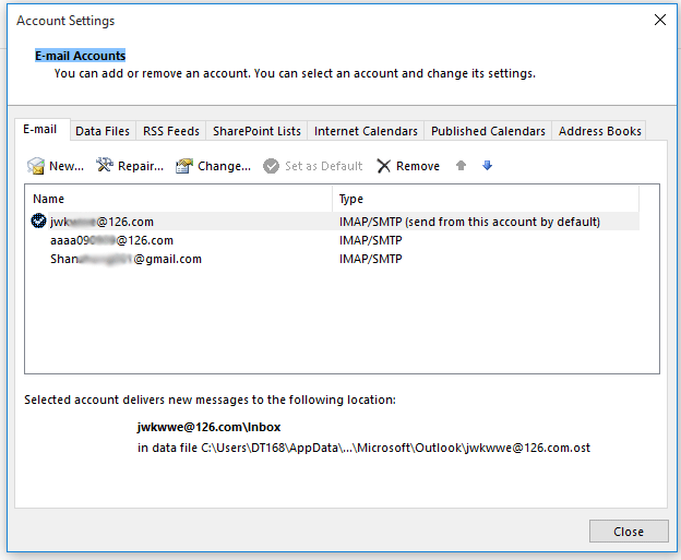How to always reply emails from specific account in Outlook?