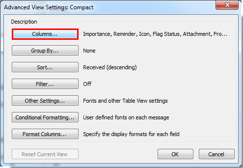 How to arrange sent items by To in Outlook?