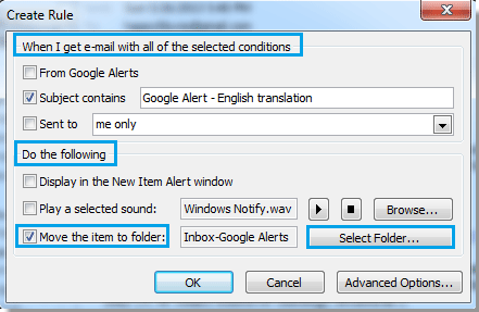 How to automatically move email to folder in Outlook?