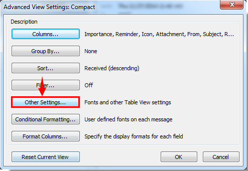 How to change auto preview color and font size in Outlook?