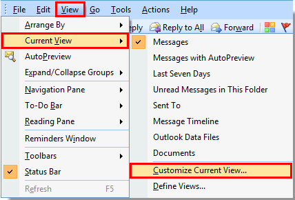 How to auto preview unread messages in Outlook?