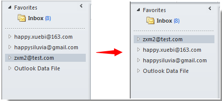 How to change the order of email accounts in Outlook?