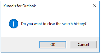 How to clear or remove recent search history (search cache) in Outlook?