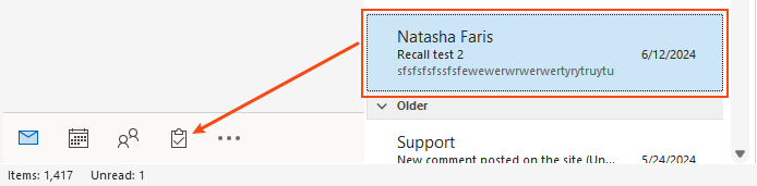 How to convert or turn a message into a task in Outlook?