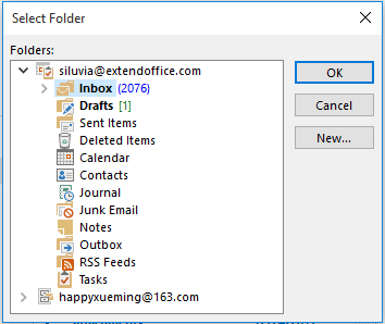 How to count number of subfolders under certain folder in Outlook?