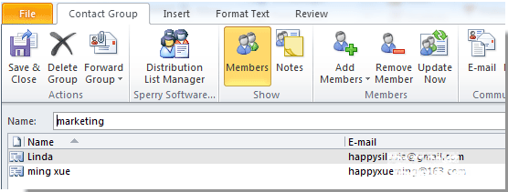 How to create distribution list from email recipients in Outlook?