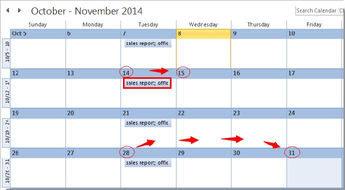 How to create recurring meeting/appointment at different times in Outlook?