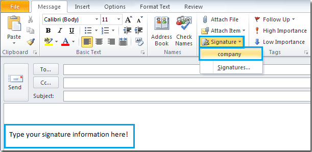 How to create and use signature in Outlook?