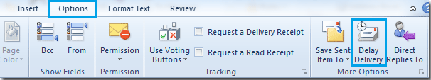 How to Delay or Schedule outgoing message delivery in Outlook?