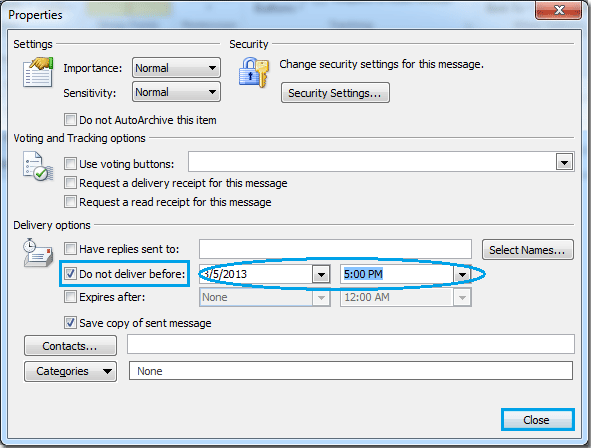 How to Delay or Schedule outgoing message delivery in Outlook?