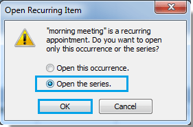 How to delete or remove recurring appointments in Outlook？