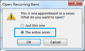 How to delete or remove recurring appointments in Outlook？