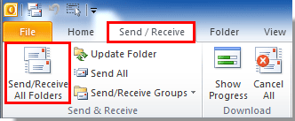 How to disable send receive progress dialog box popup in Outlook?