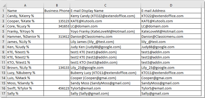 How to export contacts from Outlook to Excel spreadsheet?