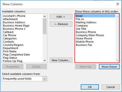 How to export or insert contacts details to Word in Outlook?