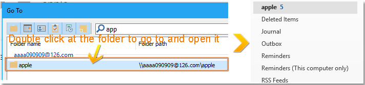 How to find folder by name in Outlook?