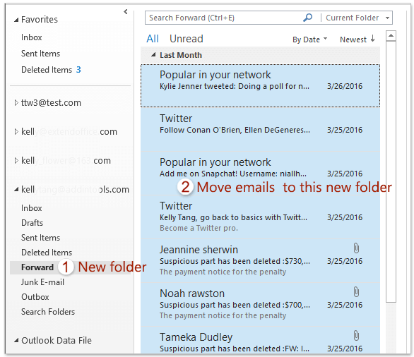 How To Forward Multiple Emails Individually At Once In Outlook 