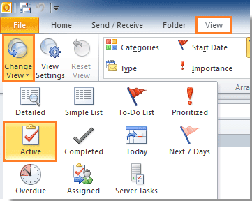 How to hide completed tasks in Outlook?