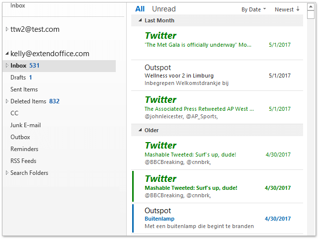 How to highlight emails from specific sender in Outlook?
