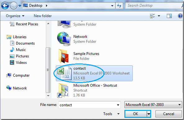 How to import contacts into Outlook from Excel?